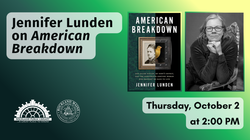 Author Jennifer Lunden to speak on 'American Breakdown' at Rockland ...