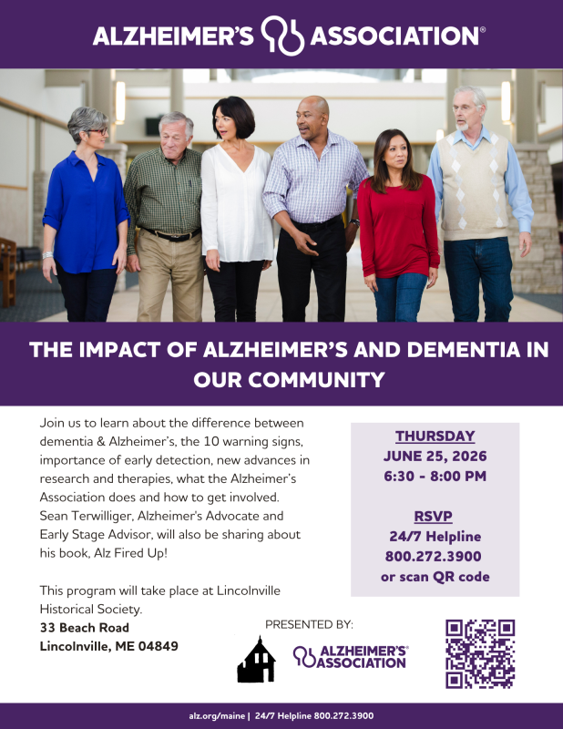 "The impact of Alzeimer's and Dementia in Our Community" talk in ...