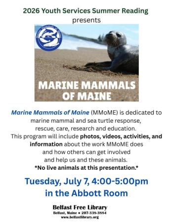 Marine Mammals of Maine presentation at Belfast library | PenBay Pilot